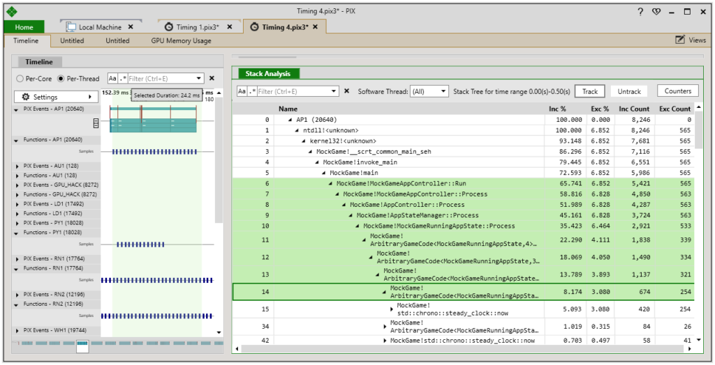 Collecting CPU Samples in Timing Captures - PIX on Windows