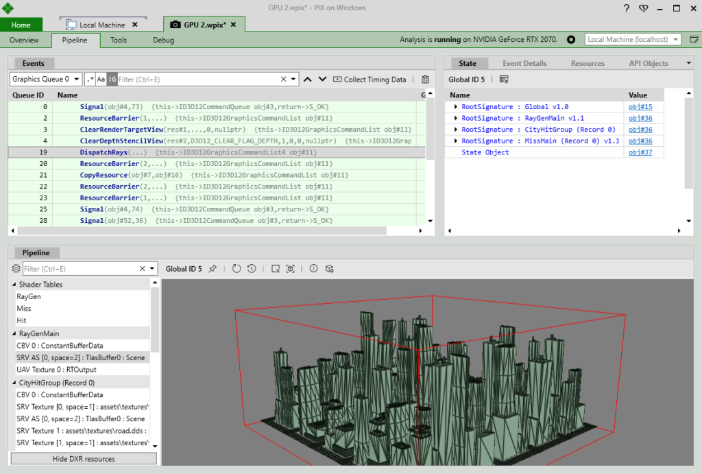 DirectX Raytracing - PIX on Windows