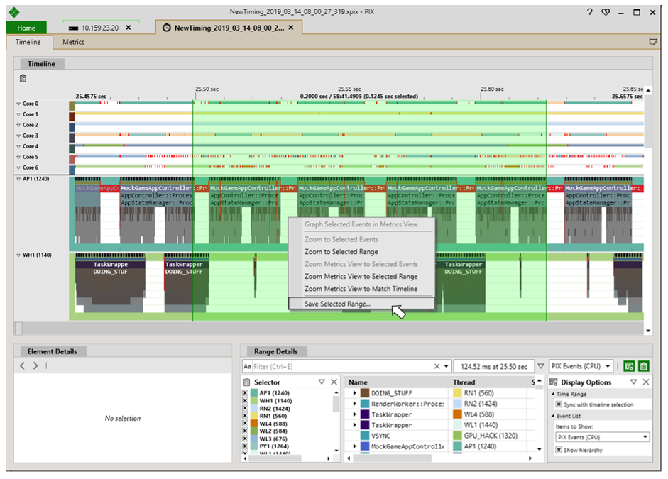 Timing Captures (New) | PIX on Windows