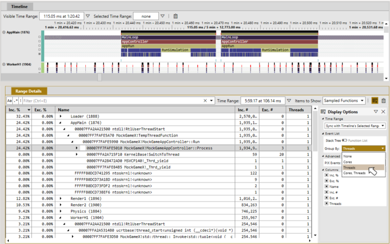 Analyzing CPU samples in Timing Captures - PIX on Windows
