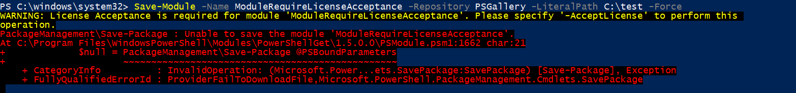 Require License Acceptance Support in PowerShellGet - PowerShell Team