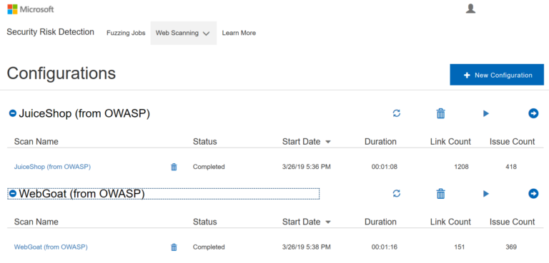 Microsoft Security Risk Detection - What's New - Developer Support
