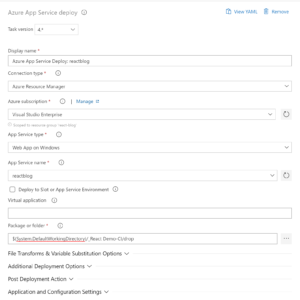 Deploying React apps to Azure with Azure DevOps - Developer Support
