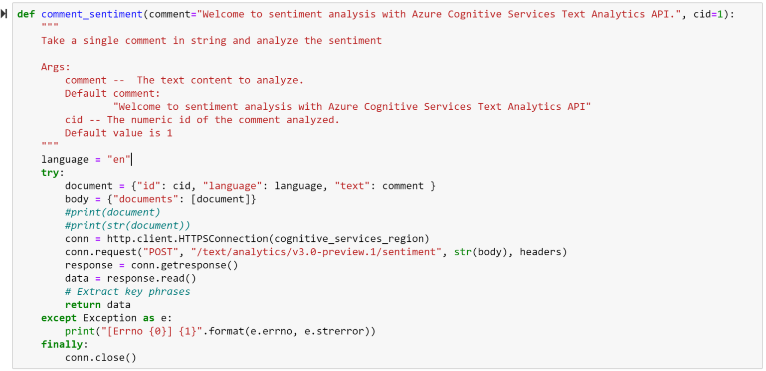 Using Azure Cognitive Services Text Analytics Api Version 3 Preview For Sentiment Analysis 