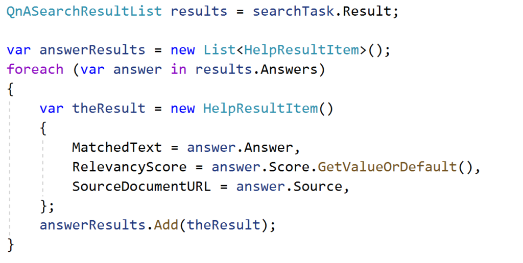 Leverage QnA Maker Search within a Client Application - Developer Support