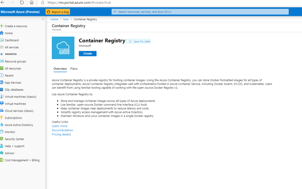 Push An Asp Core Api Container To Azure Container