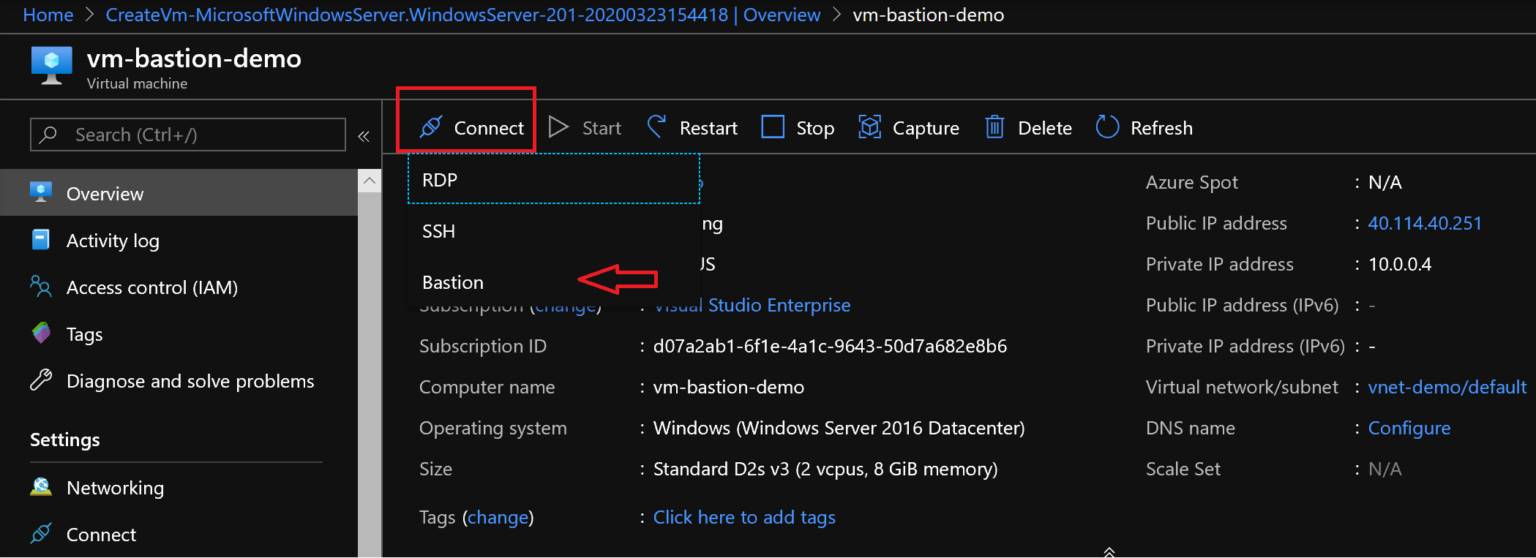 Azure Bastion Secure Access To Azure Vms Developer Support