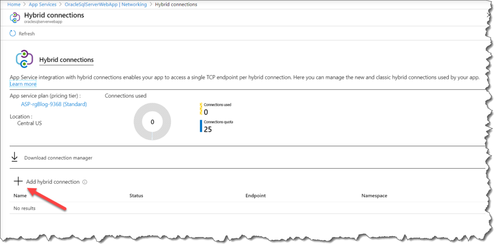 Using Azure App Services with Hybrid Connections - Developer Support
