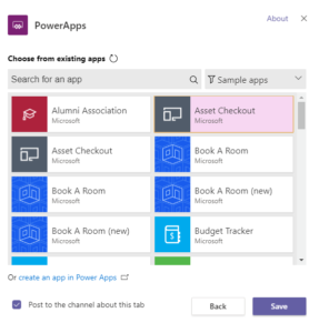 Integration of Power Apps with Microsoft Teams - Developer Support