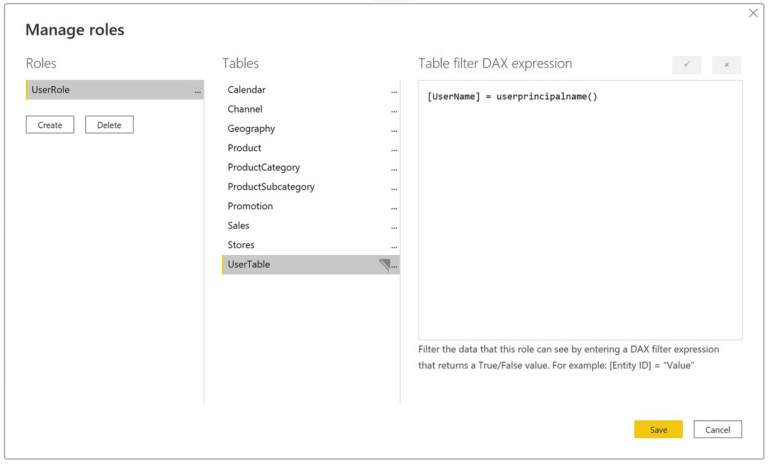 Implementing Power BI Row-level security (RLS) at the user level - Developer Support