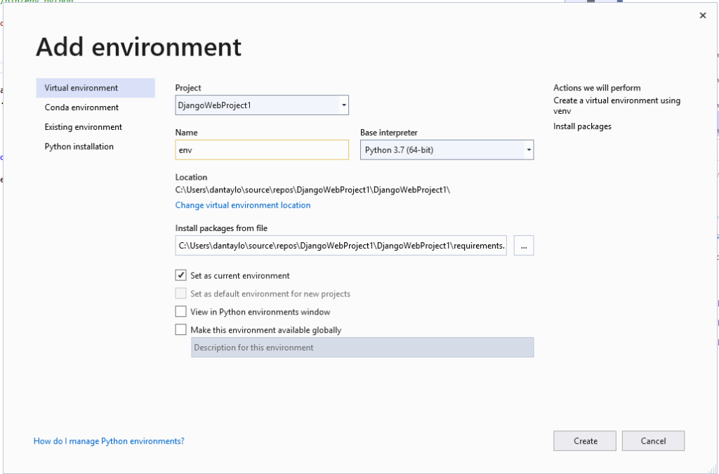 Python in Visual Studio 2019 Preview 2 - Microsoft for Python ...