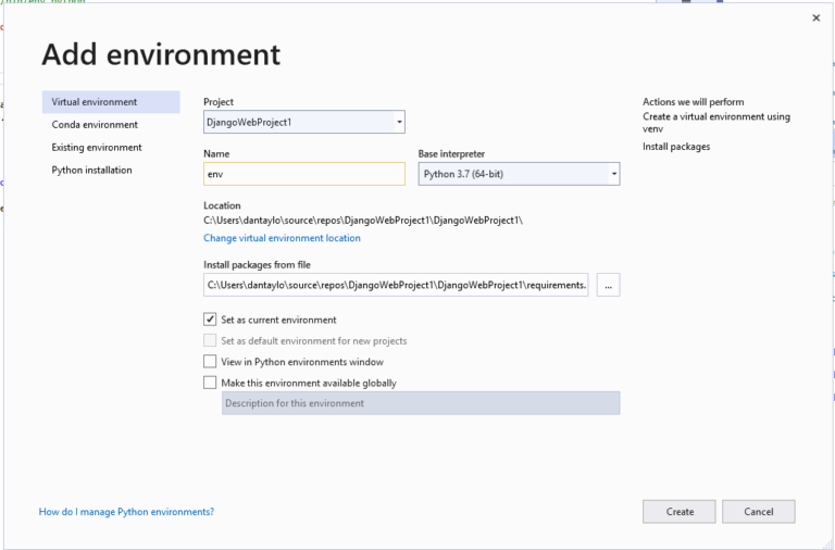 Python in Visual Studio 2019 Preview 2 - Microsoft for Python ...