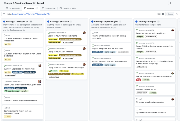 Help Influence The Public Semantic Kernel Backlog On Github Semantic Kernel