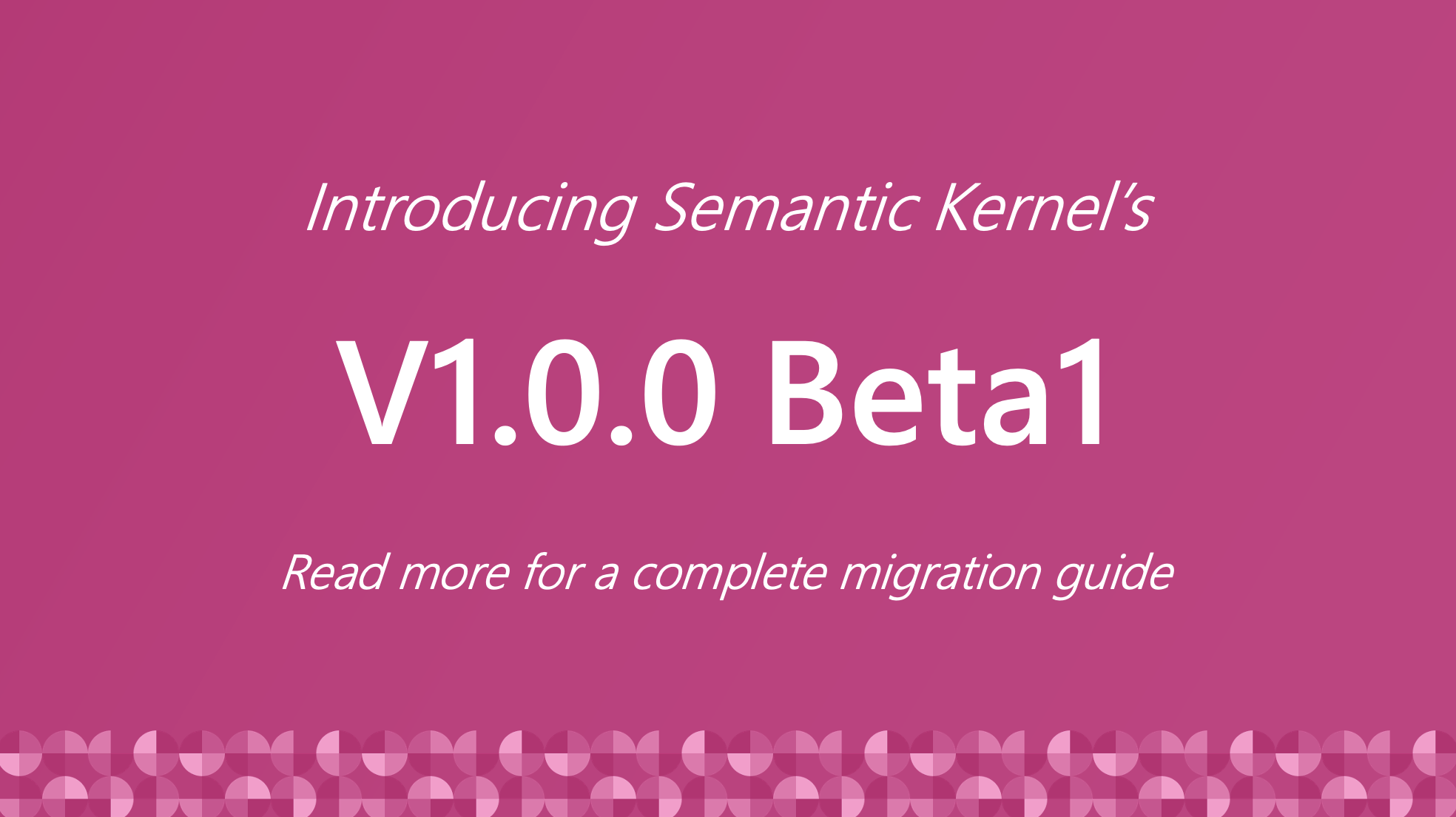 Introducing the v1.0.0 Beta1 for the .NET Semantic Kernel SDK ...