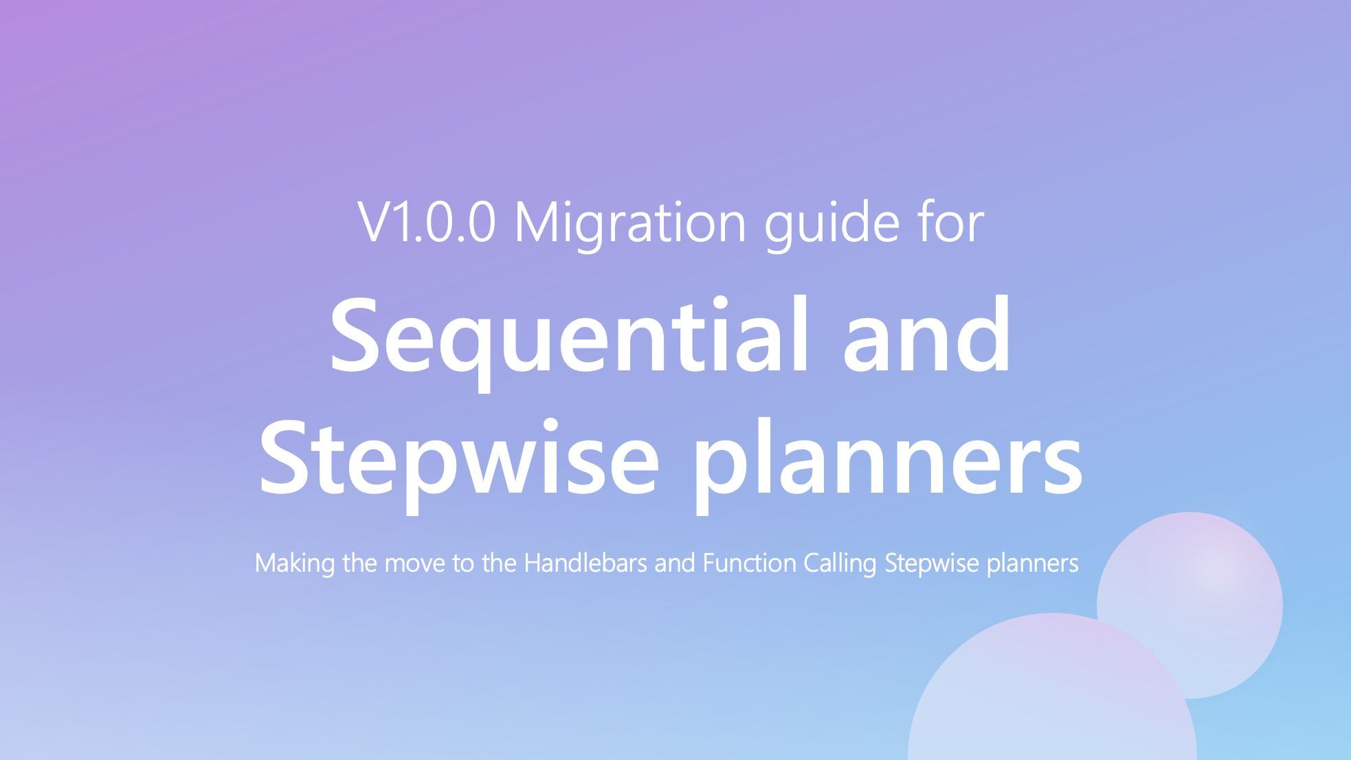 Migrating from the Sequential and Stepwise planners to the new ...