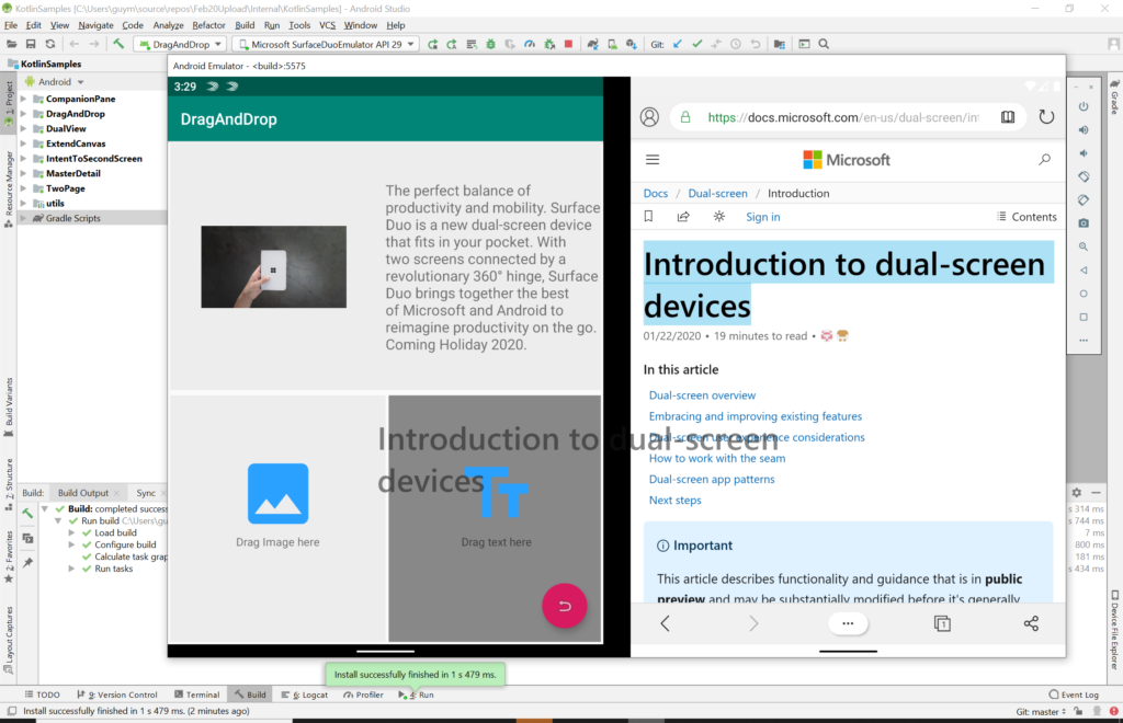 The Surface Duo SDK Preview is getting an update - Feb 20,2020 - Surface Duo Blog