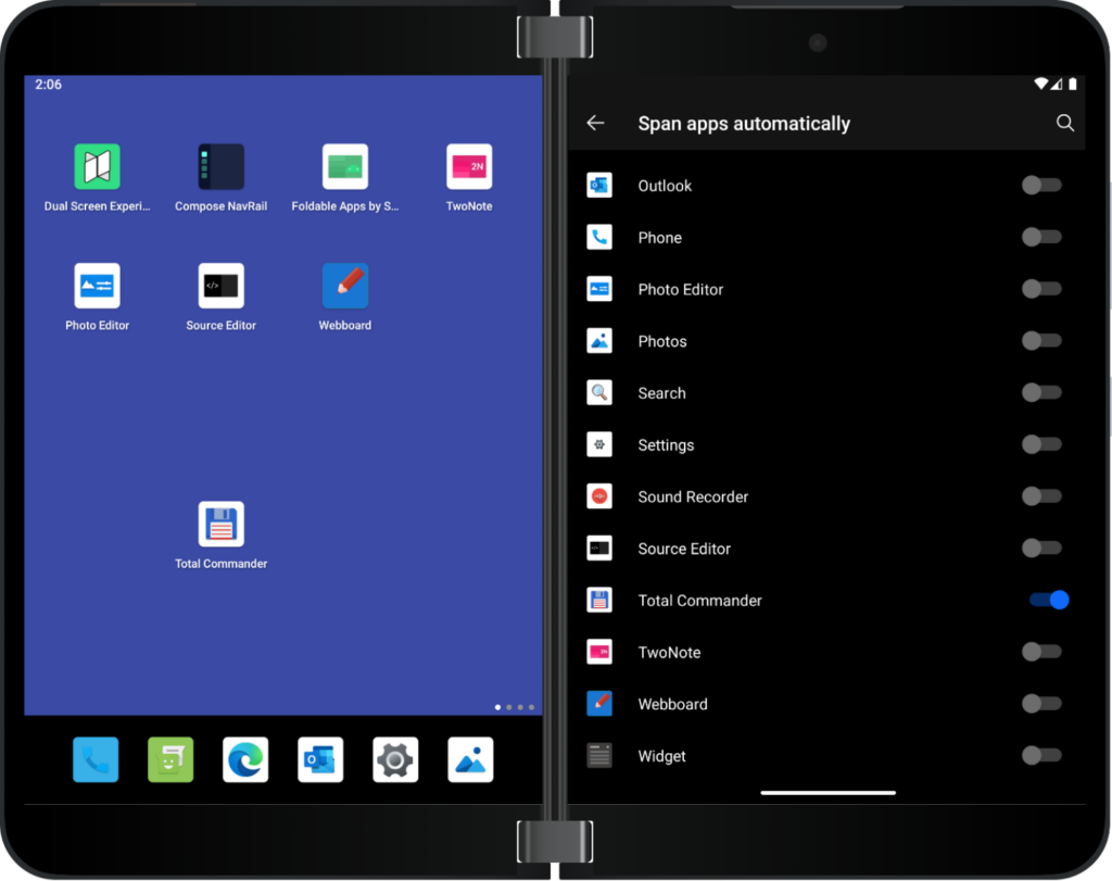 Dual-screen case study: Total Commander - file manager - Surface Duo Blog