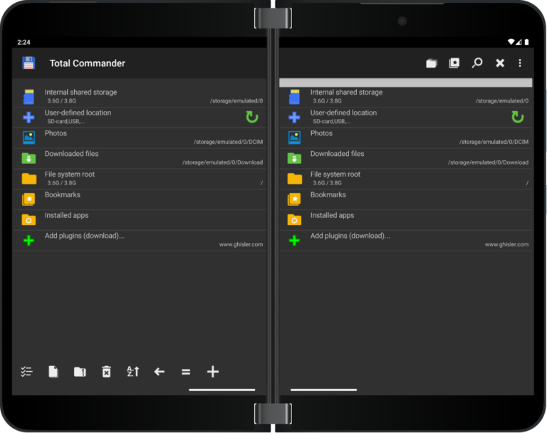 Dual-screen case study: Total Commander - file manager - Surface Duo Blog