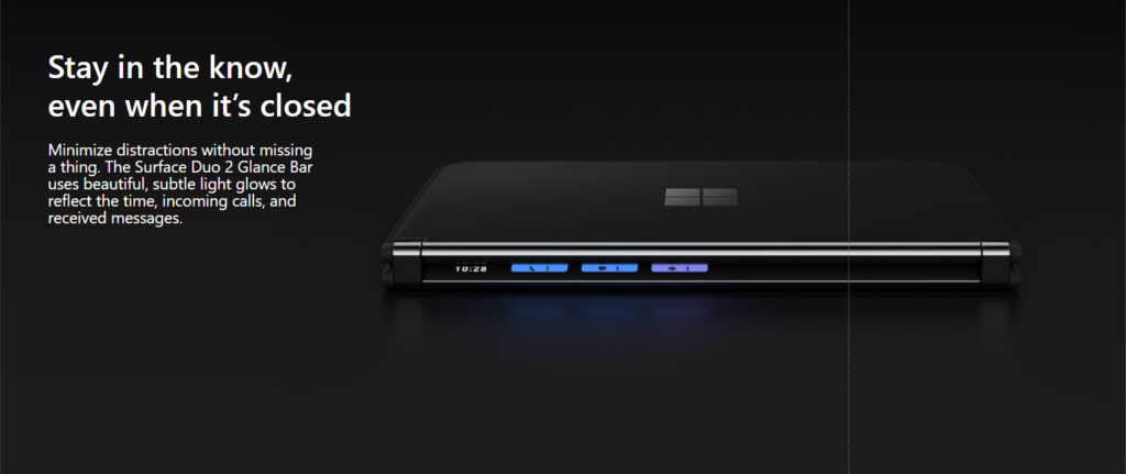 Notifications on the Glance Bar - Surface Duo Blog