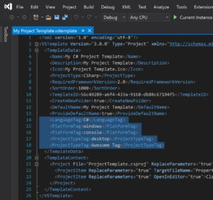 Build Visual Studio templates with tags, for efficient user search and ...