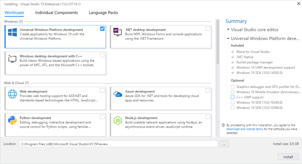 What's new in Visual Studio "15" Preview 5 for Universal Windows ...
