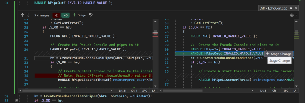 Line-staging (Interactive Staging) - Visual Studio Blog