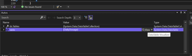 DataTable Visualizer Improvements - Visual Studio Blog