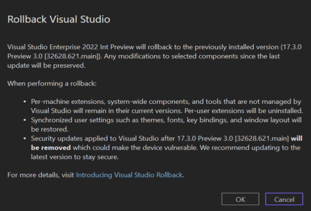 Introducing Visual Studio Rollback! - Visual Studio Blog