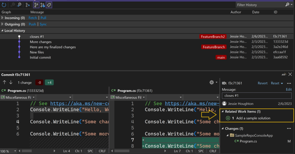 Reference GitHub Issues and Pull Requests in Visual Studio