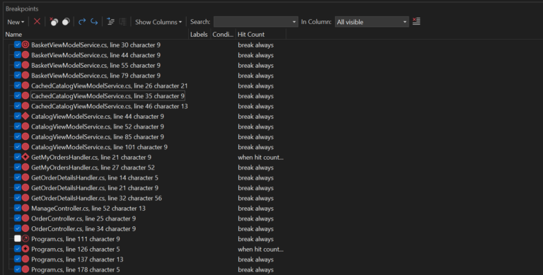 Breakpoint Groups in Visual Studio