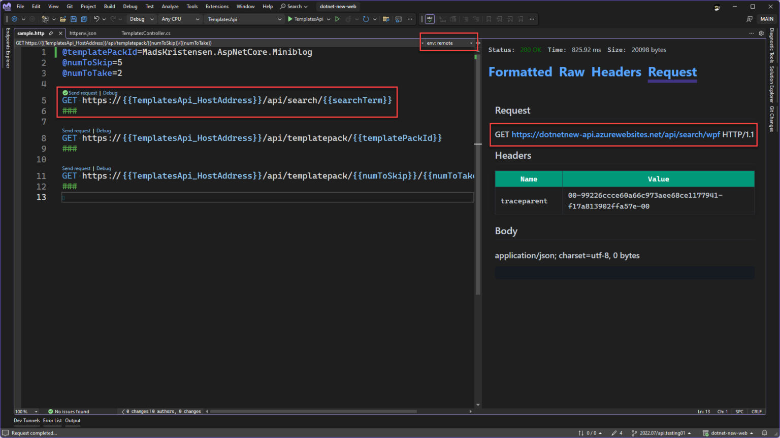 Safely use secrets in HTTP requests in Visual Studio 2022 - Visual ...