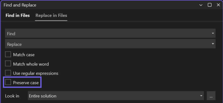 Keep your casing with Case-preserving Find and Replace - Visual Studio Blog