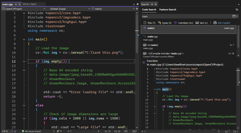 Dock the Code Search window in Visual Studio 2022 - Visual Studio Blog