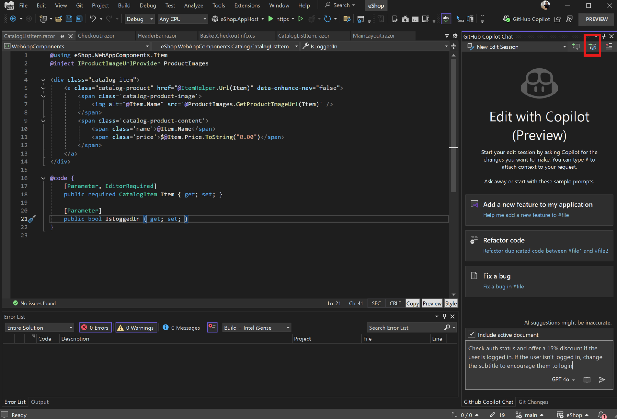 Iterate Across Multiple Files with GitHub Copilot Edits - Visual Studio Blog