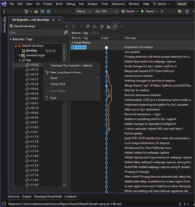 View and manage git tags - Visual Studio Blog