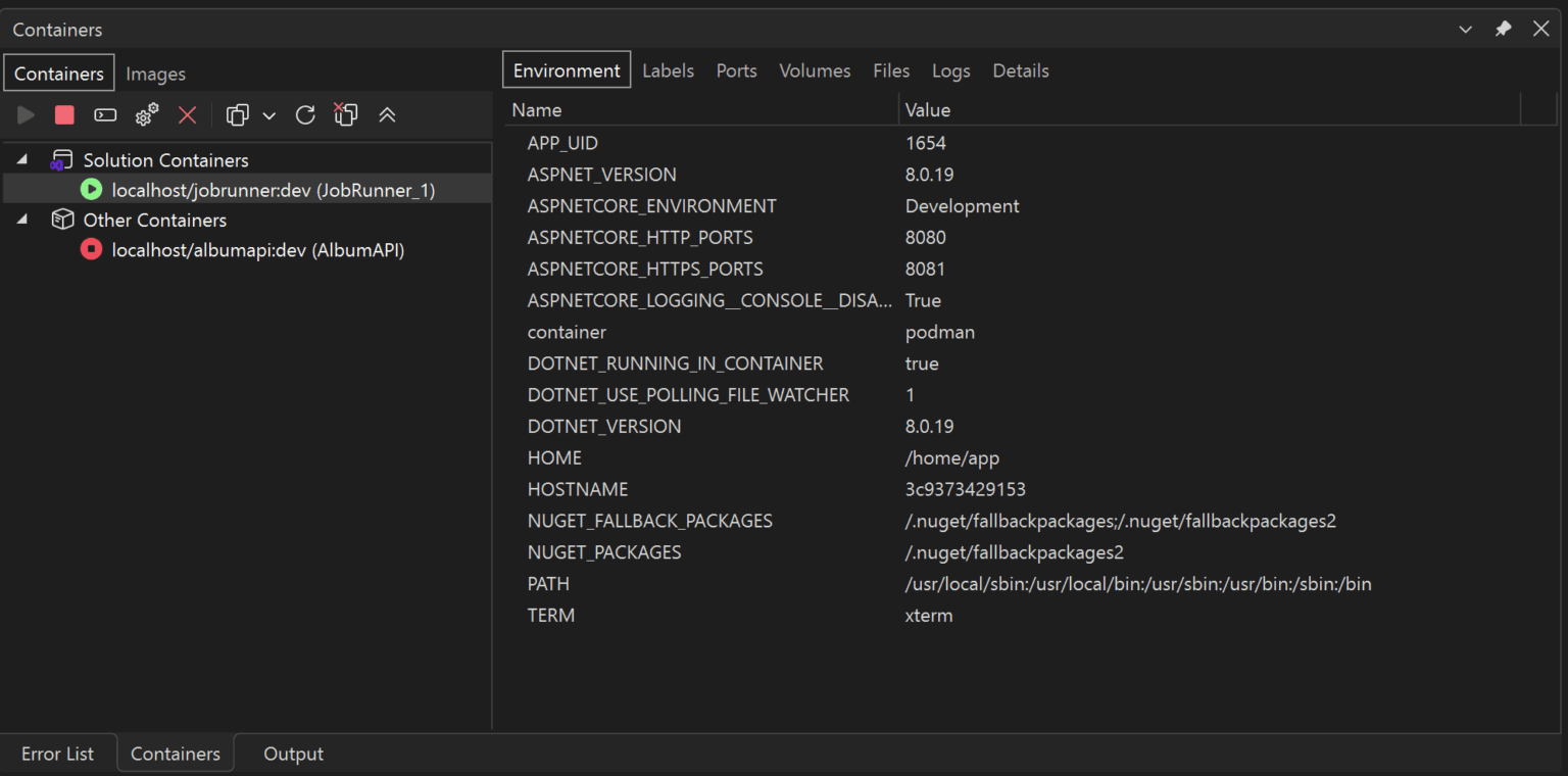 Visual Studio 2026 Insiders: Using Podman for Container Development - Microsoft for Developers