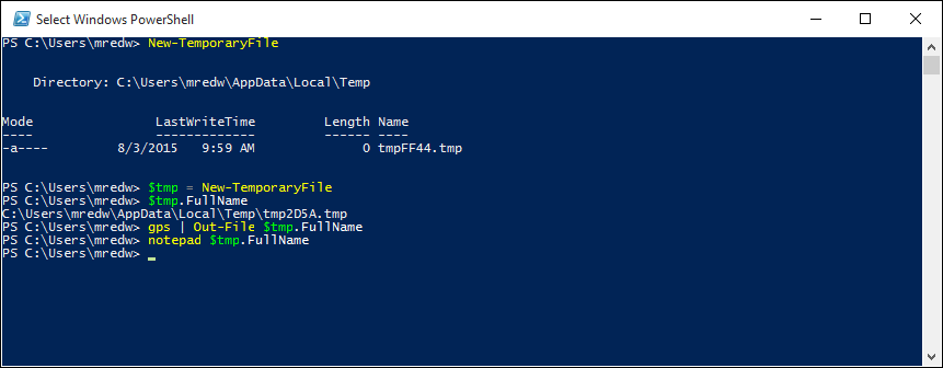 Create Temporary Files With PowerShell 5 Scripting Blog archived 