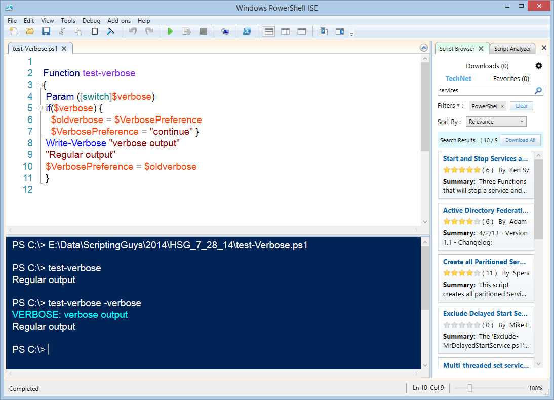 Use PowerShell To Write Verbose Output Scripting Blog archived 